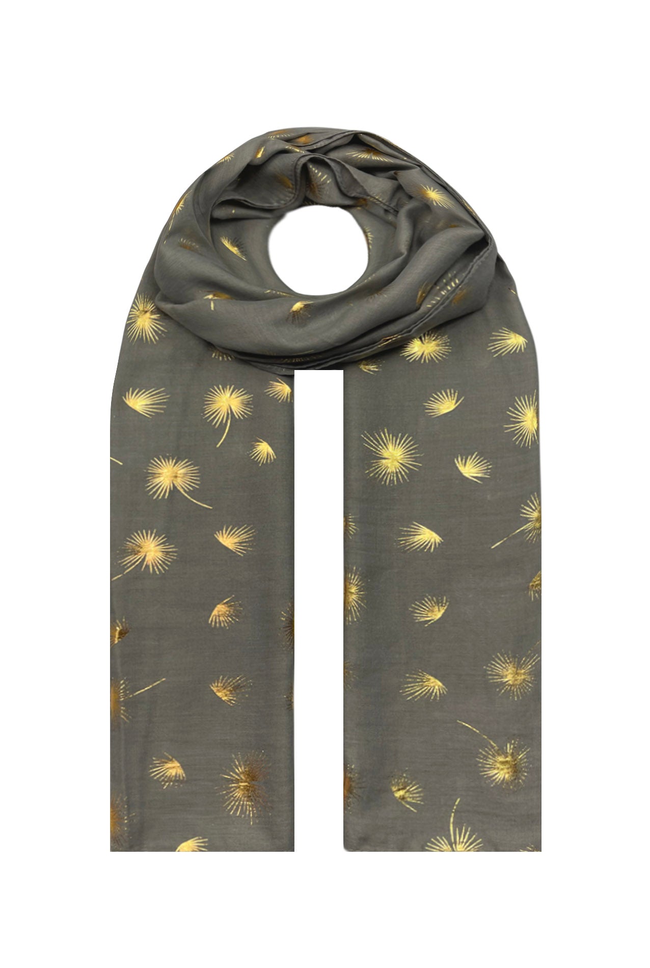 SF21058-658 Golden Dandelion Print Scarf – A & B Fashion Trading LTD