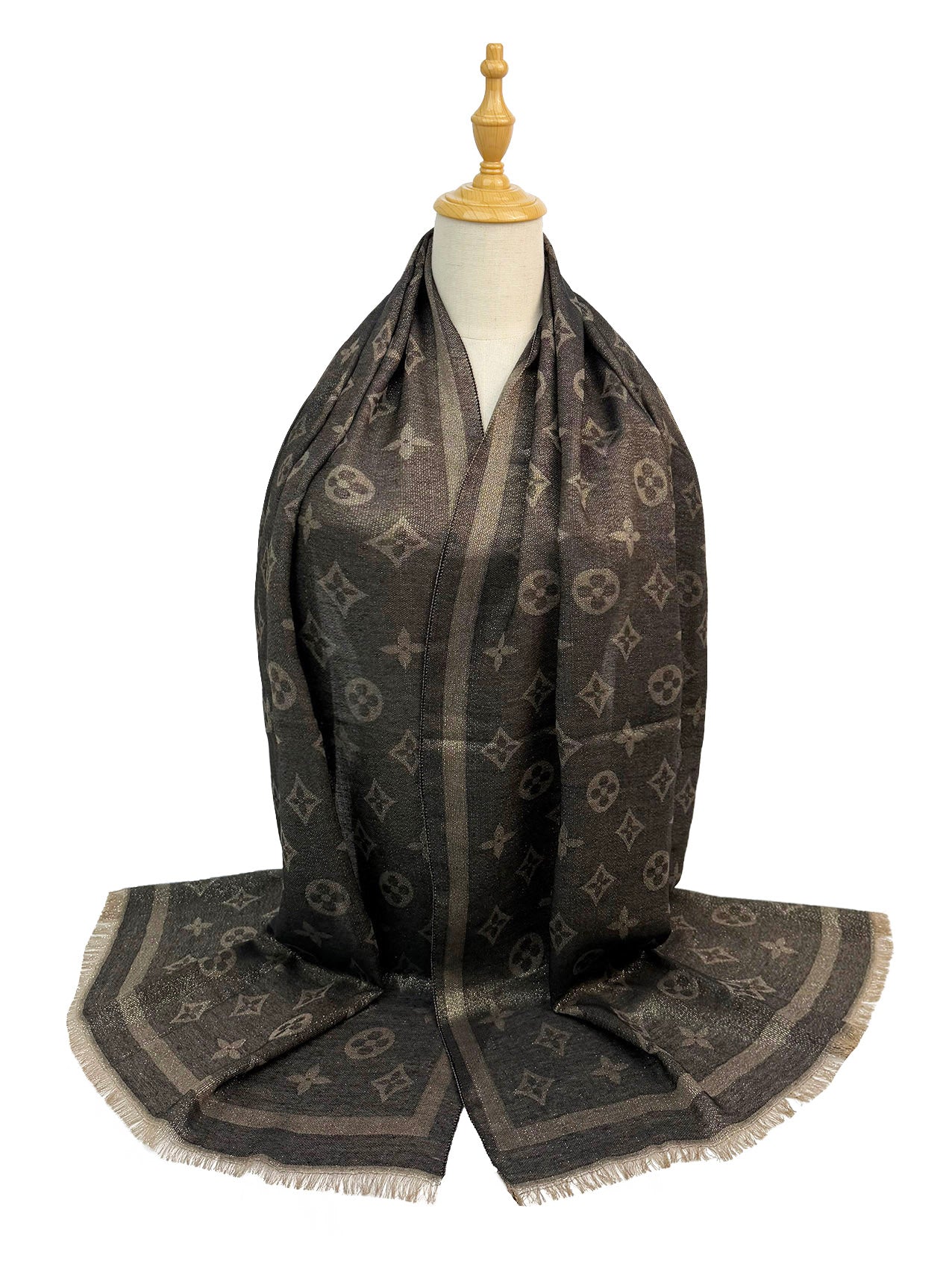 SF2510-213 Soft Monogram Print Scarf – A & B Fashion Trading LTD