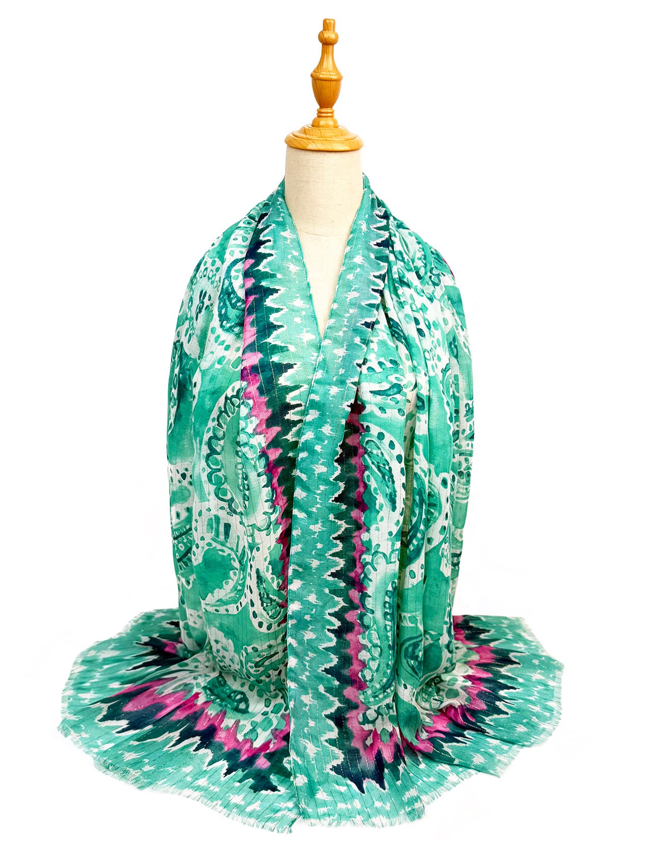 SF2511-184 Soft Dotted Paisley Print Scarf – A & B Fashion Trading LTD