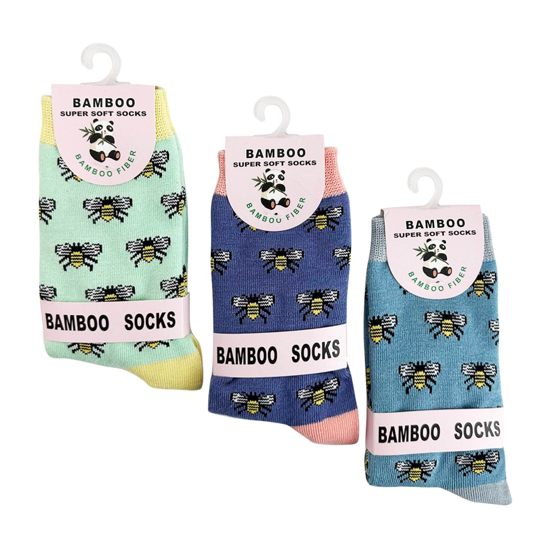 SK-7 A Gift Box of 3 Pairs of Bumble Bee Queen Print Bamboo Socks – A ...